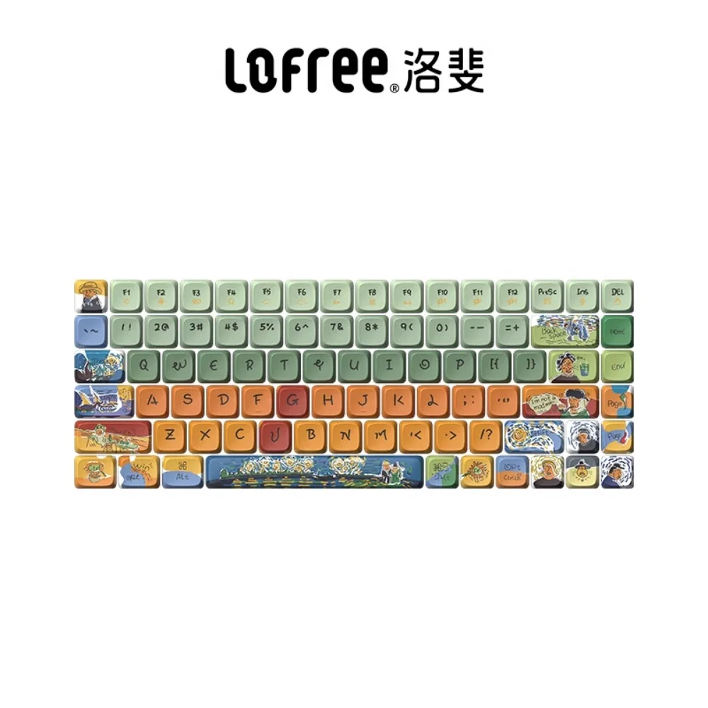 Lofree 84/100 theme keycaps PBT mechanical keyboard, low axis keycaps ...