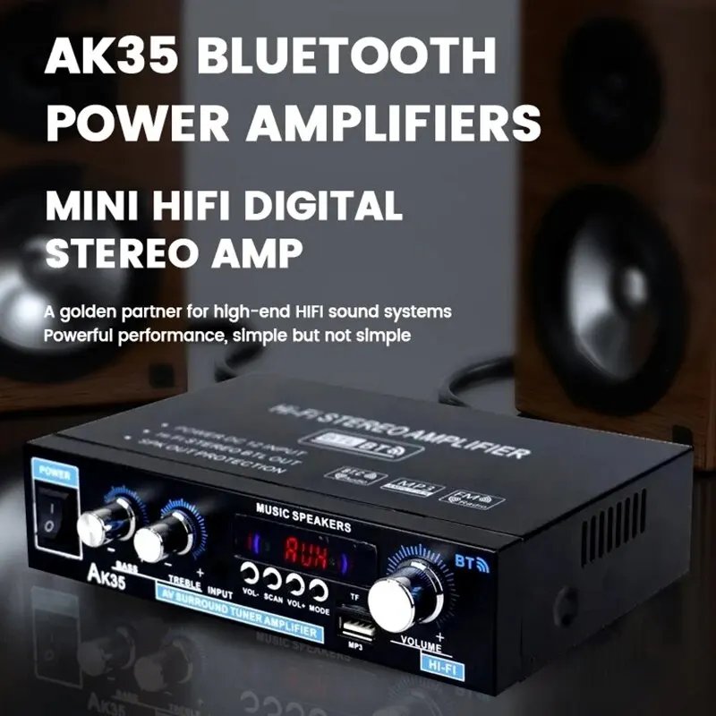 AK35-30W-2-Home-Car-Power-Amplifiers-2-Channel-Bluetooth-Surround-Sound ...