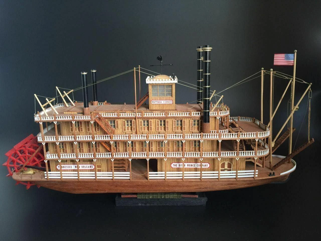 Shi cheng USS MISSISSIPPI 1870 1:100 540mm 21" Steamboat Wood Model Kit