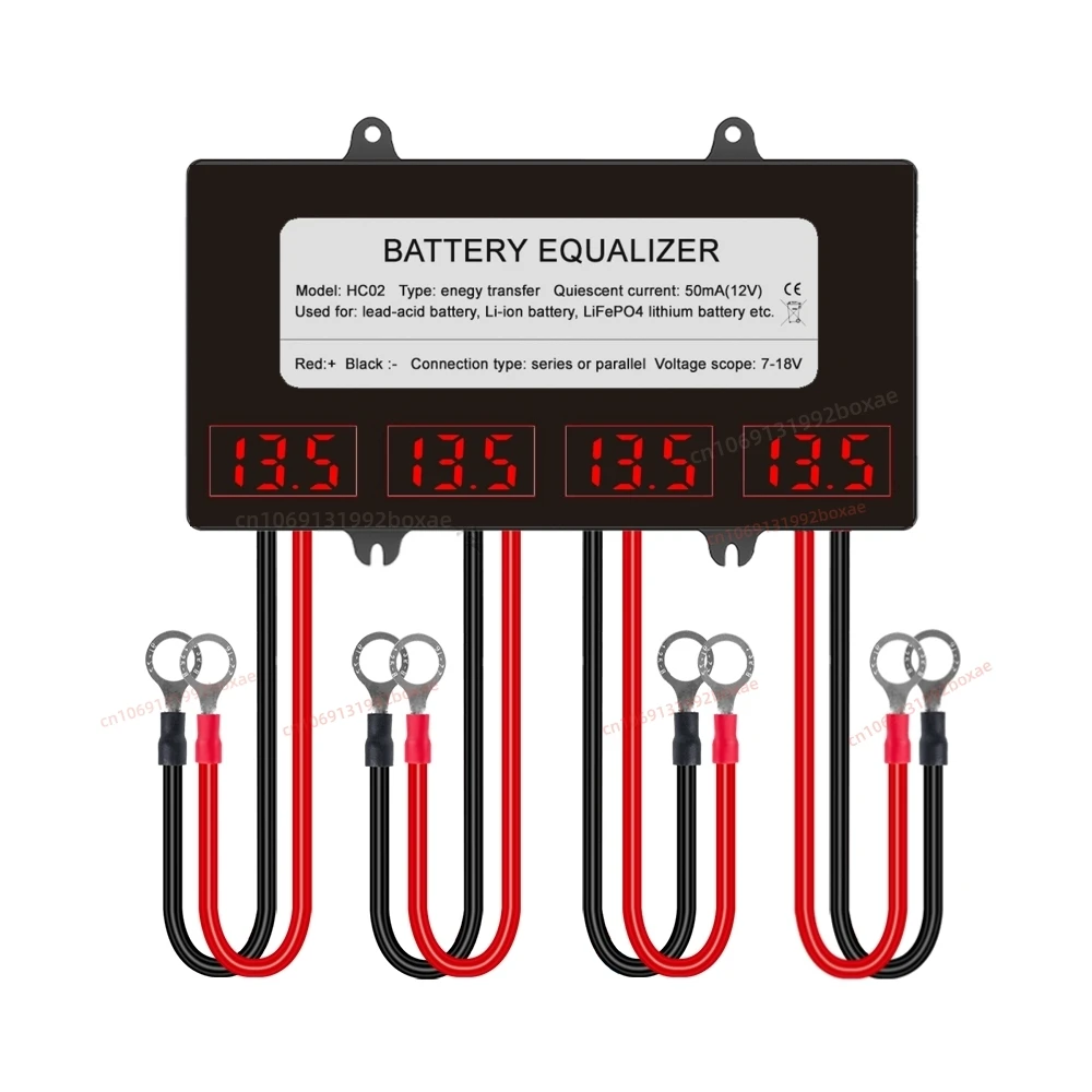 Battery Equalizer LED Display 2X12V 4X12V Batteries Charge Discharge ...