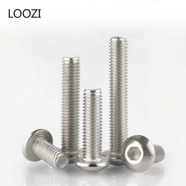 M2 M2.5 M3 M4 M5 304 Rozsdamentes Acél Allen Hexagon Hex Aljzat Gomb ...