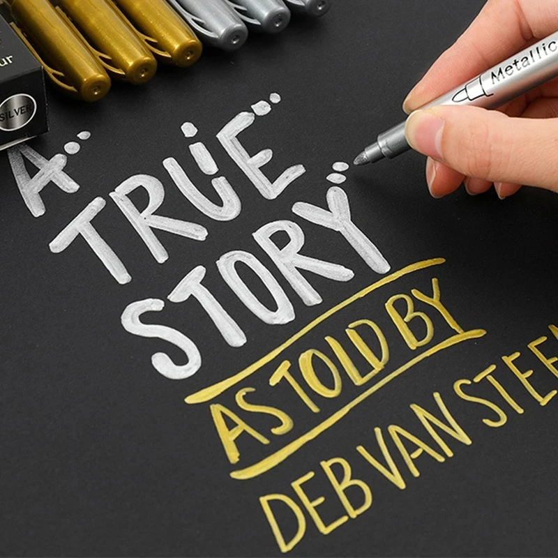 Metal-Waterproof-Permanent-Marker-DIY-Epoxy-Resin-Mold-Gold-Silver ...