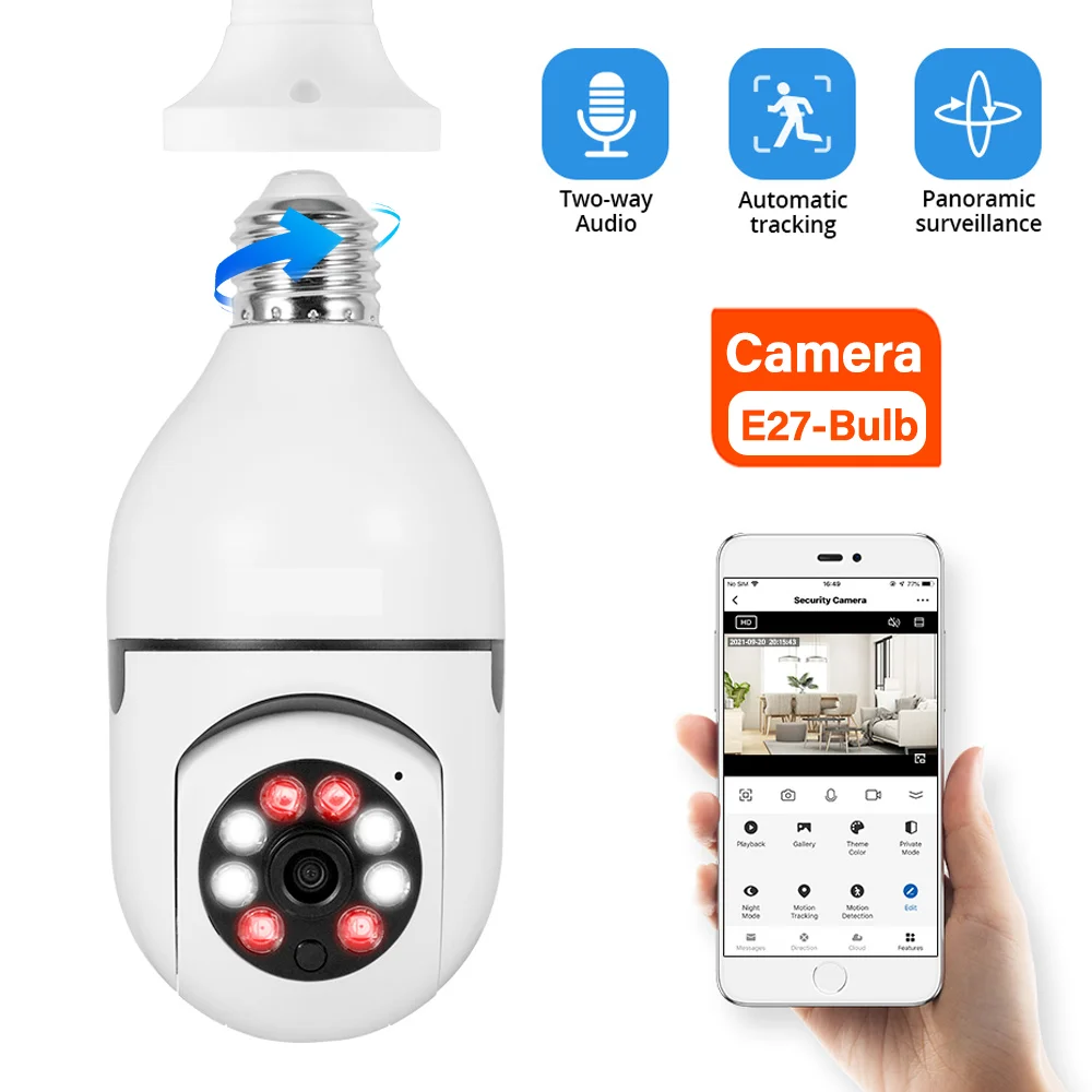 1080P-HD-Camera-E27-Bulb-Camera-WiFi-Cemera-Day-And-Night-Full-color ...