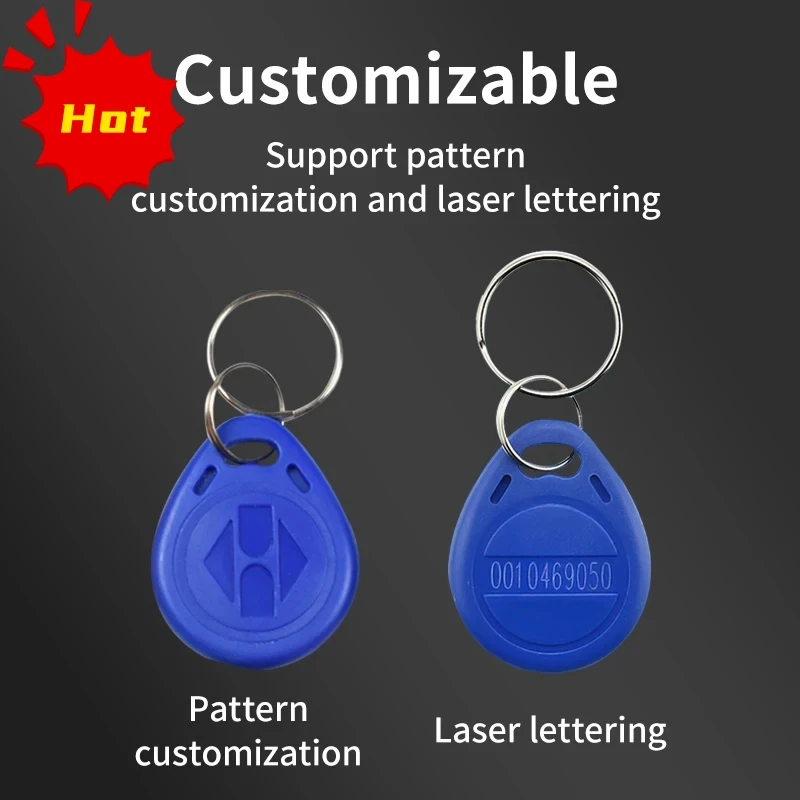 5P Blue Waterproof Easy Used Smart Proximity Key fob ABS 125KHz TK4100 ...