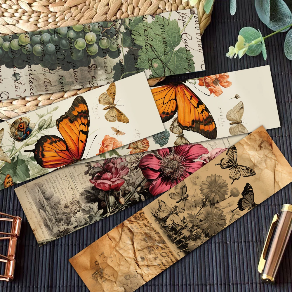 30pcs Vintage Butterfly Bookmarks Classical Art Card Notes Diary Marks ...