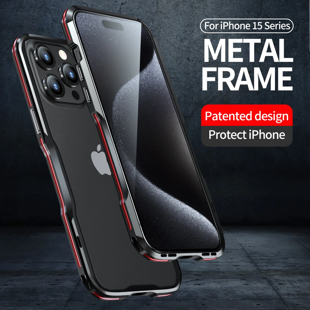 Marco-de-Metal-para-iPhone-15-Pro-Max-Plus-armadura-protectora ...