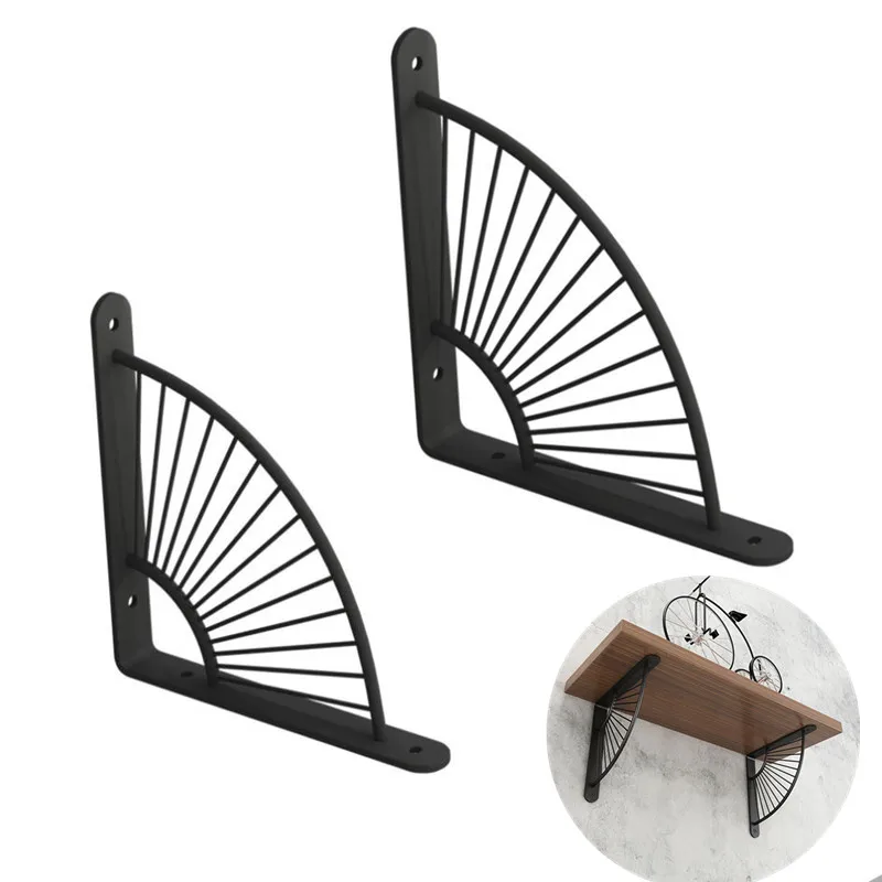 NEW Nordic style Metal wall mounted shelf support storage rack Angle ...