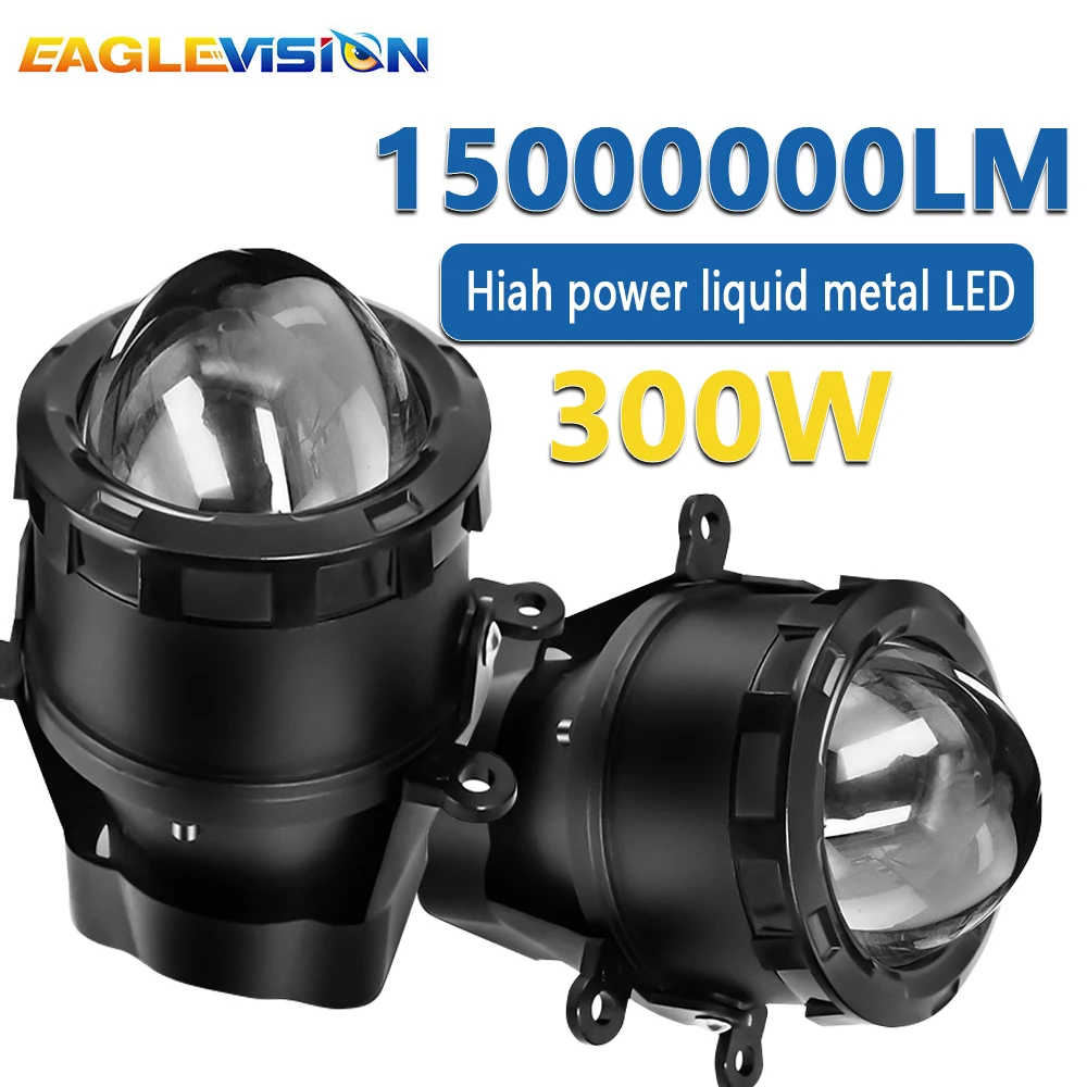 EAGLEVISION Universal Lens Double Hyperboloid LED Fog Lights 300W HID ...