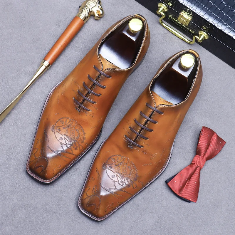 New-Men-s-Shoes-Italian-Formal-Shoes-Oxford-Men-s-Handmade-Genuine ...