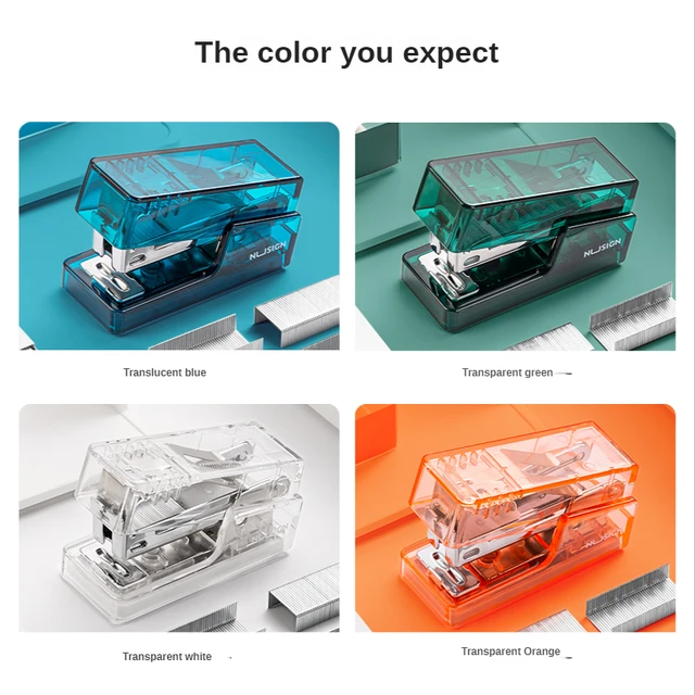 Deli Mini Átlátszó Tűzőgép Készlet Kapcsák Papír Kötőanyag Aranyos ...