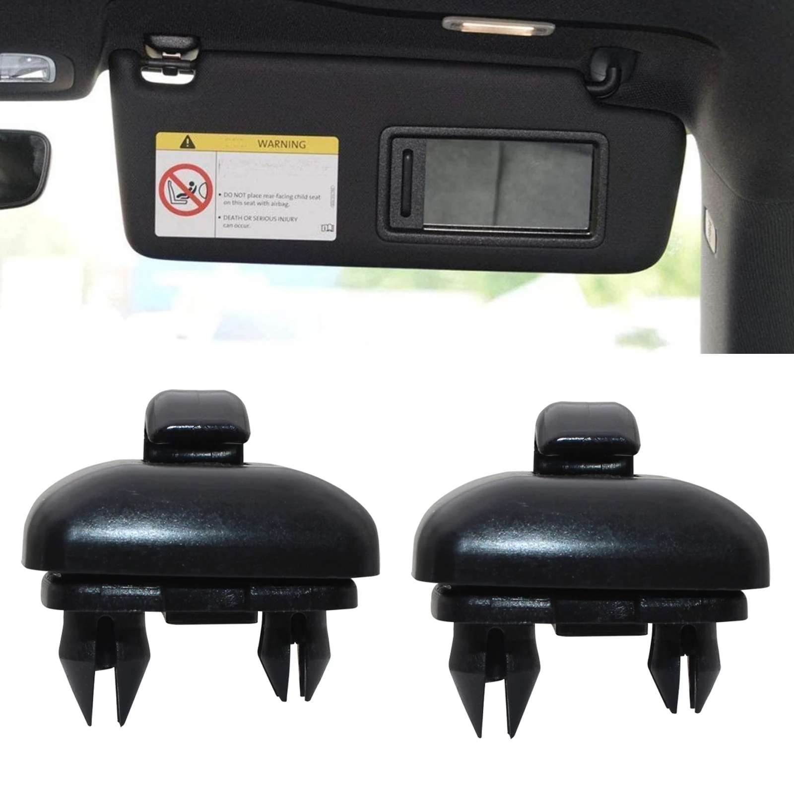 2 Pcs Black For Audi A1 A3 A4 A5 Q3 Q5 S3 S4 S5 TT Allroad 8U0857562A ...