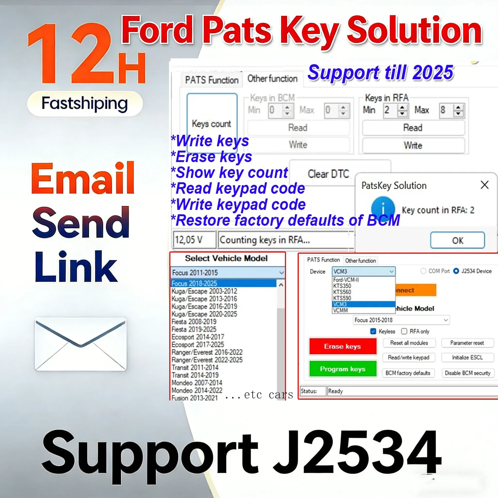 For Ford Pats Key Solution Support Till 2025 Patskey Show Key Count ...