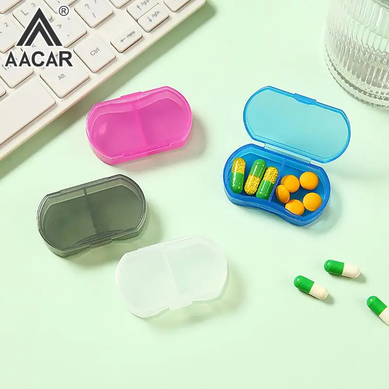 Pill-Box-Mini-Pill-Case-2-Grids-Tablet-Pill-Organizer-Case-Dispenser ...