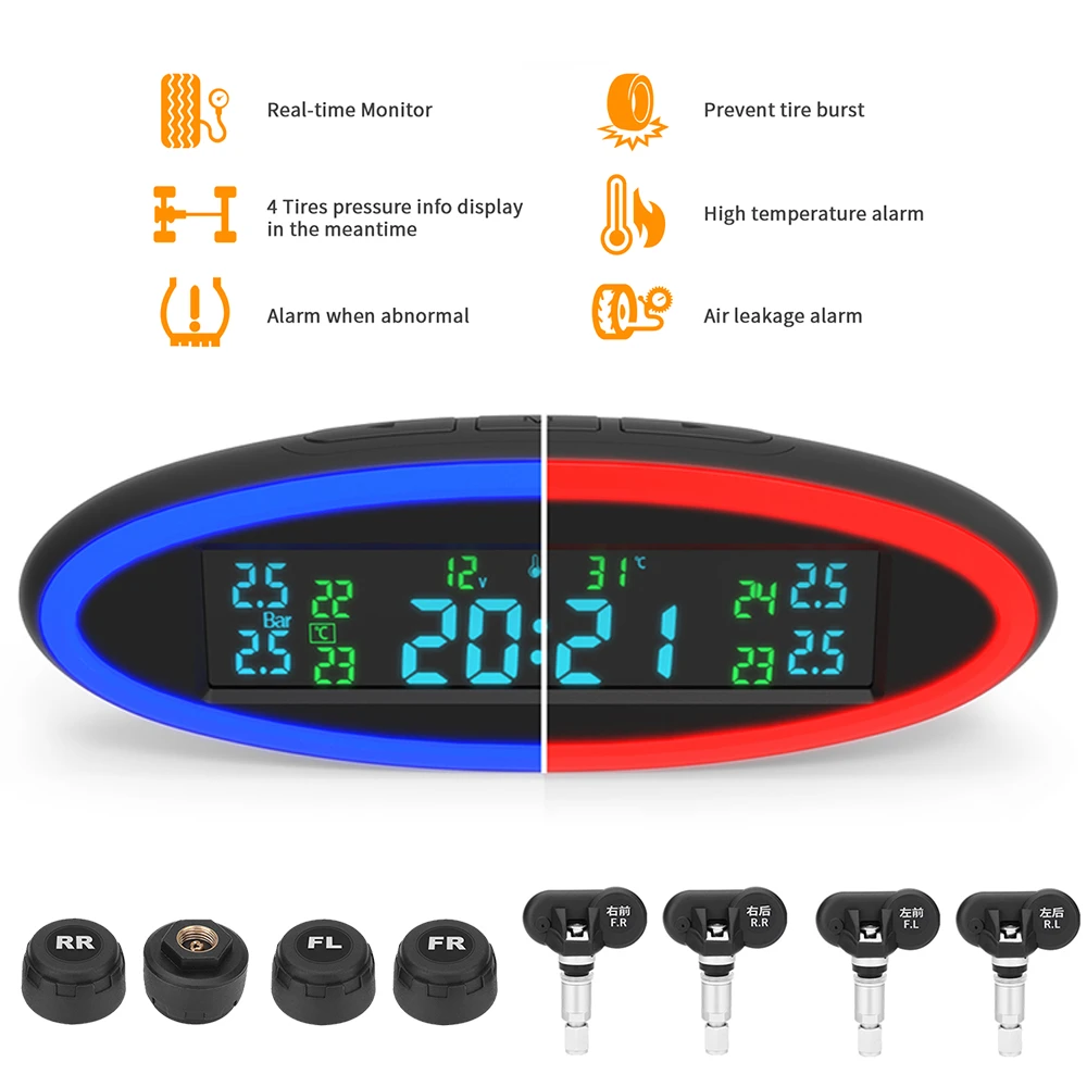 Sensores tpms carro sistema de monitoramento pressão dos pneus luz ...