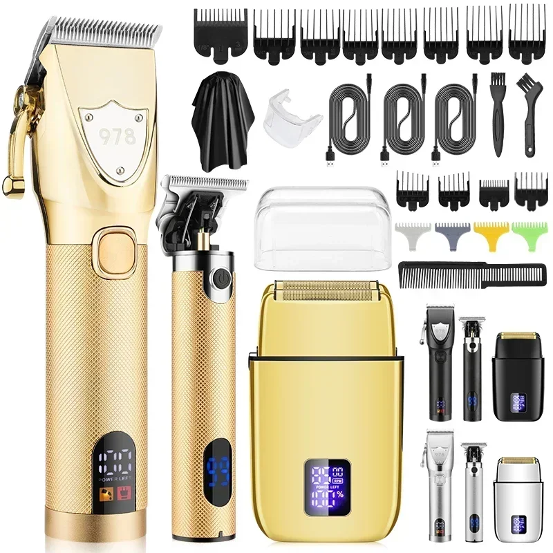 Resuxi-978-Metal-Body-Hair-Clipper-LCD-Digital-Display-Men-s-Oil ...