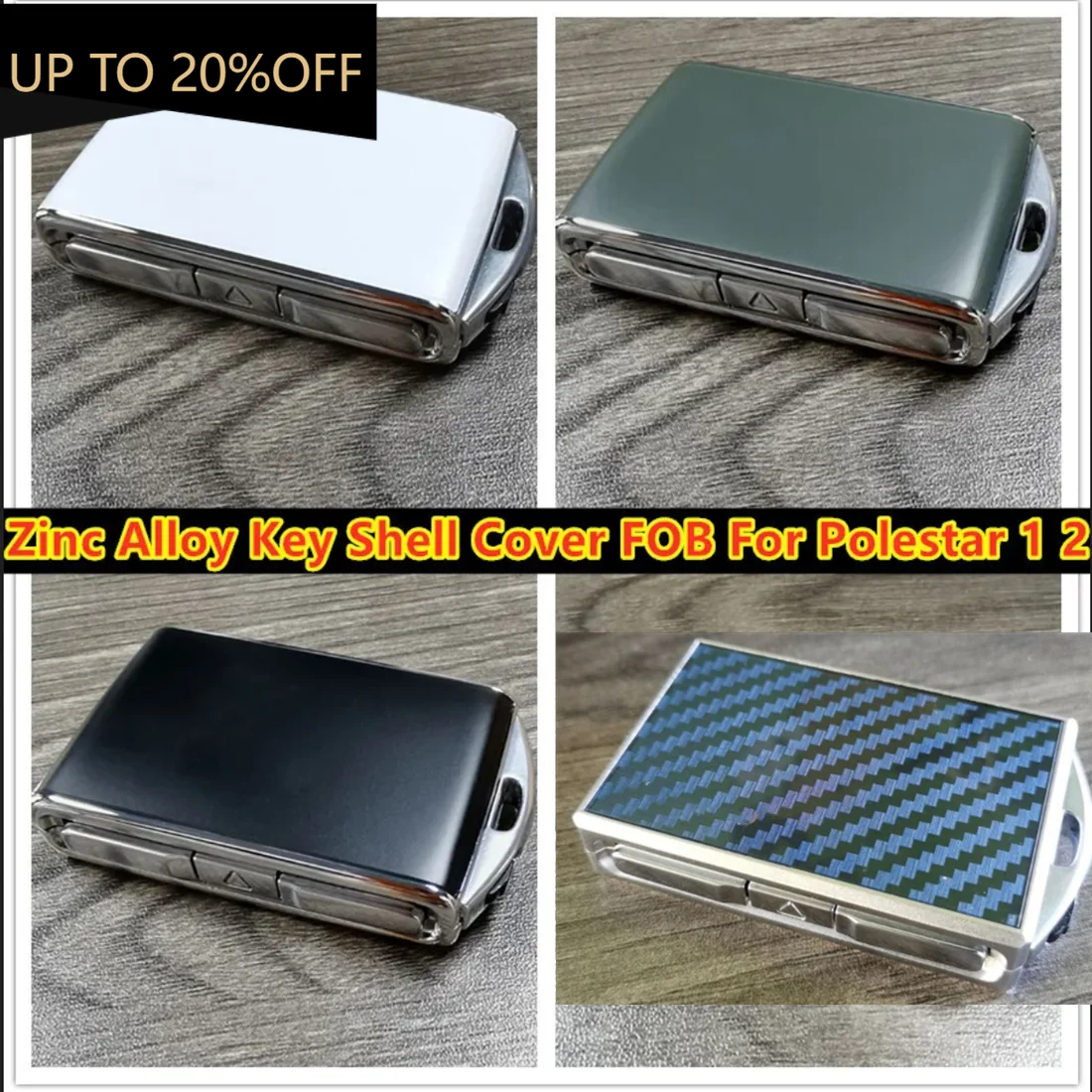 For Volvo Polestar 1 Polestar 2 Car Zinc Alloy Metal Frame Remote ...