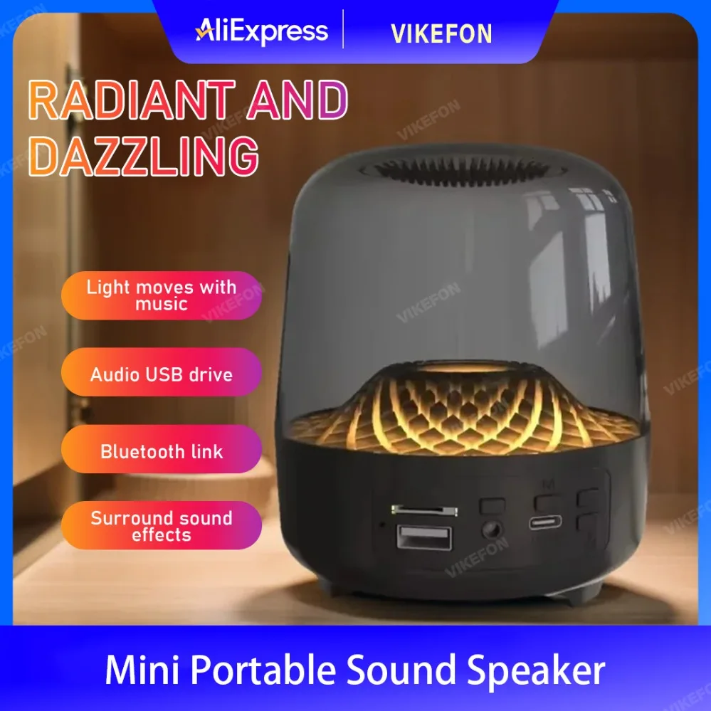Bluetooth Speaker High Power Bass Music Box 9D Surround Sound Column ...