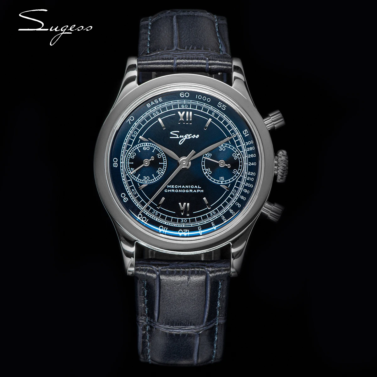 Sugess 1963 38mm Piloto Relógio Masculino Gaivota St19 Swanneck ...