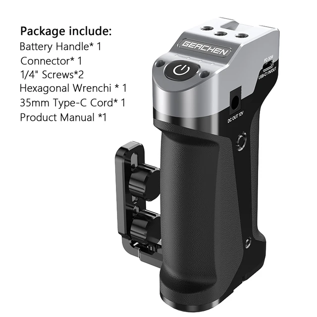 Universal Battery Handle Outdoors Power Bank USB-C In/Output For Sony ...