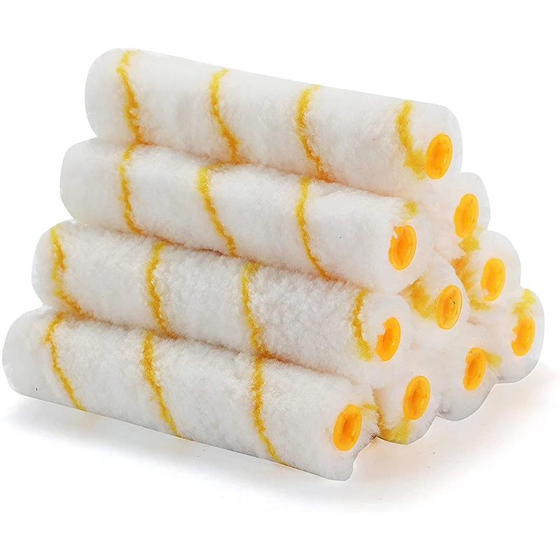 11 Piece 6 Inch Foam Roller Brushes Kit Paint Roller Refills Paint ...