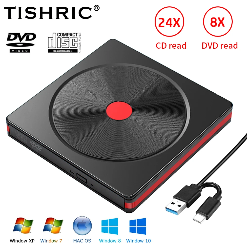 TISRIC-Portable-External-Optical-DVD-Drive-DVD-CD-Player-USB-3-0-CD ...