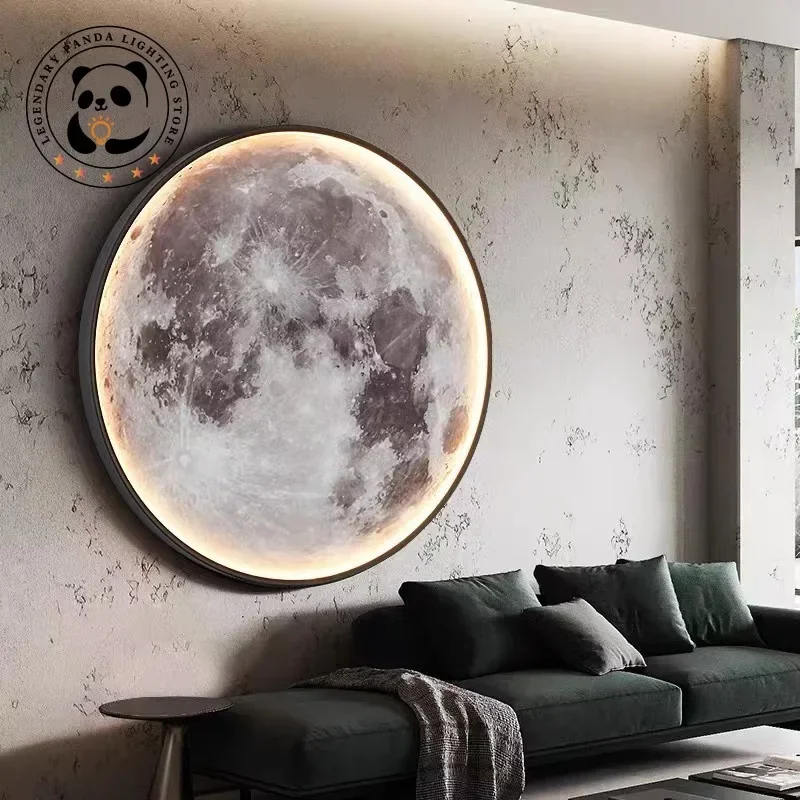 Modern LED Moon/the Earth Dimmable Wall Lamps Light Luxury Indoor ...