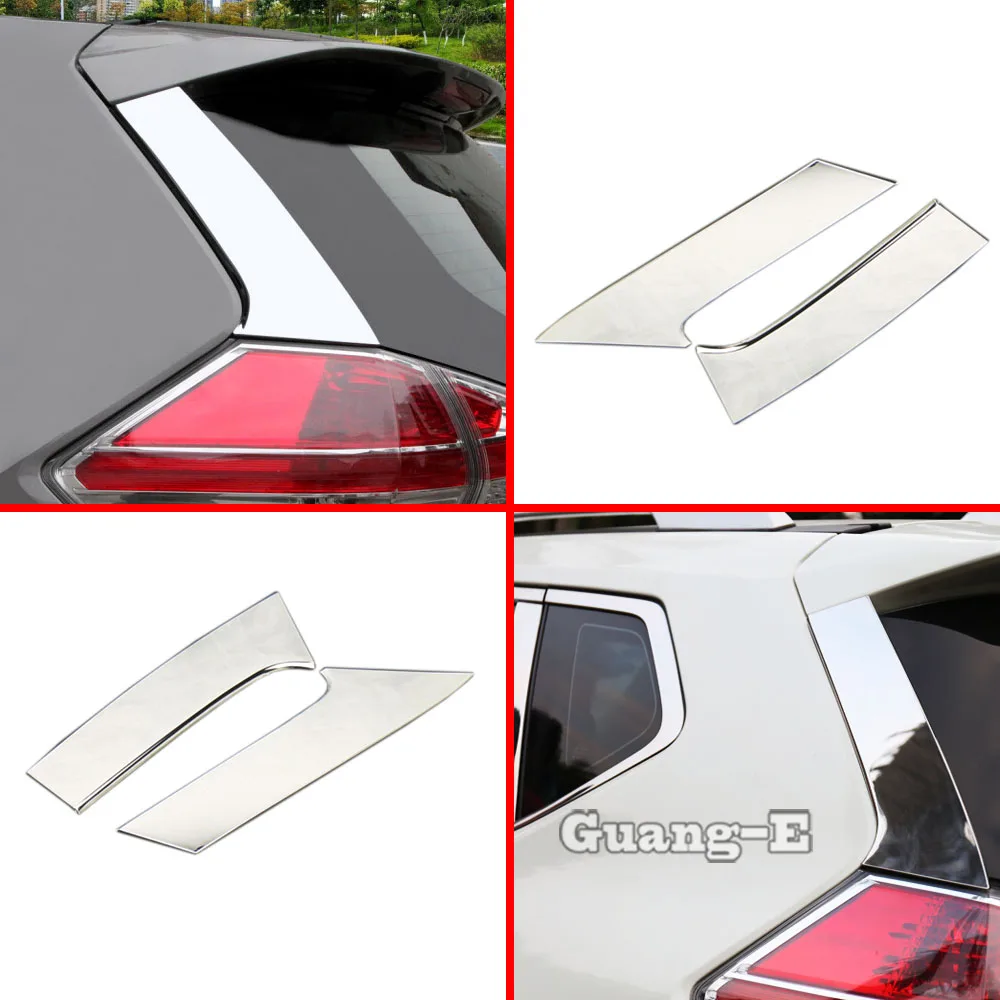 Car-Body-Chrome-ABS-Rear-Tail-Spoiler-Side-Triangle-Molding-Window ...