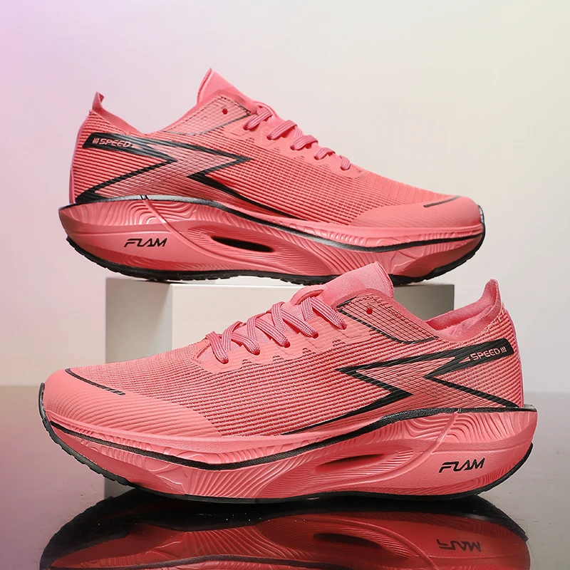 Marathon-running-shoes-midsole-carbon-plate-track-mesh-breathable ...