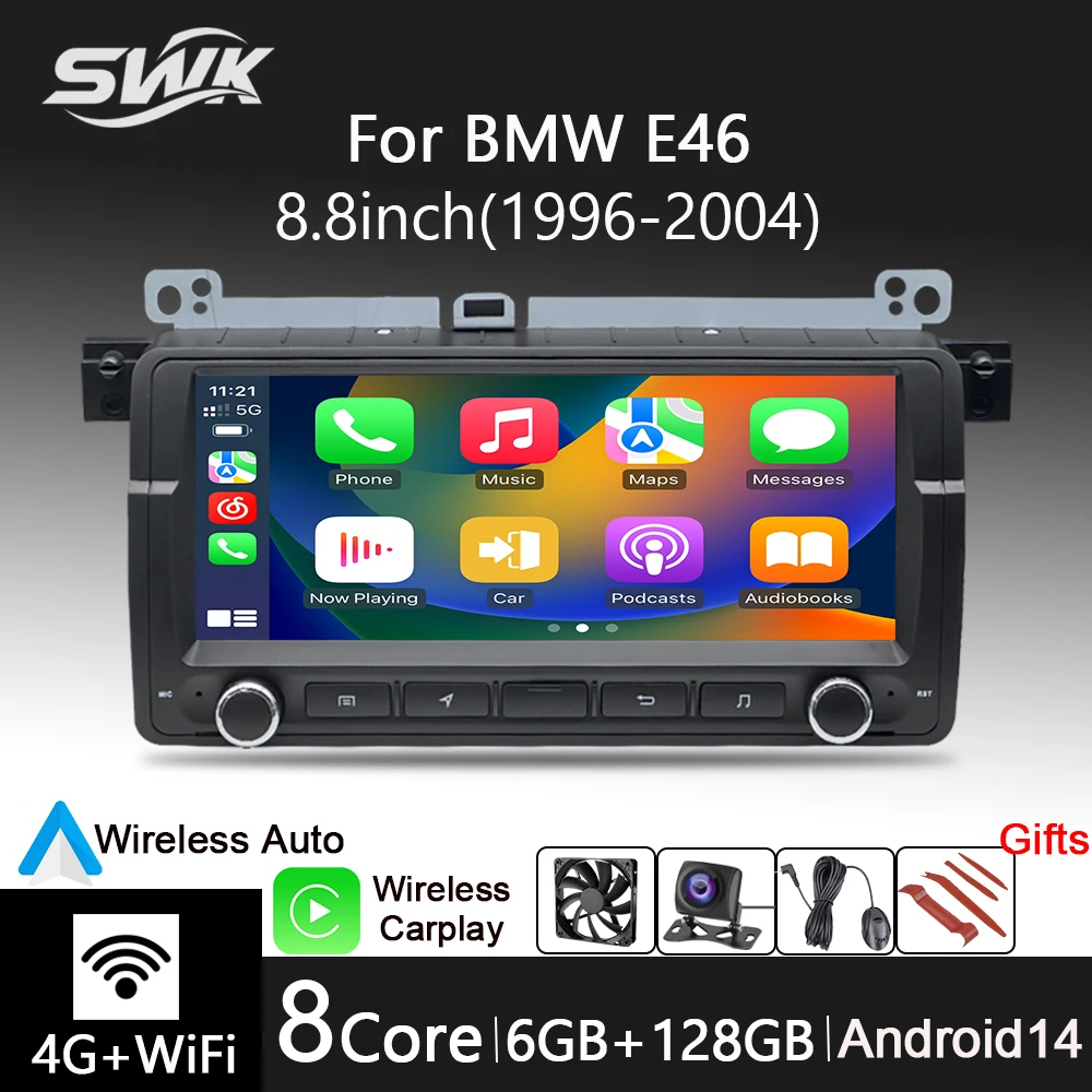 For BMW E46 1996-2004 car multimedia player car radio 8.8'' screen ...