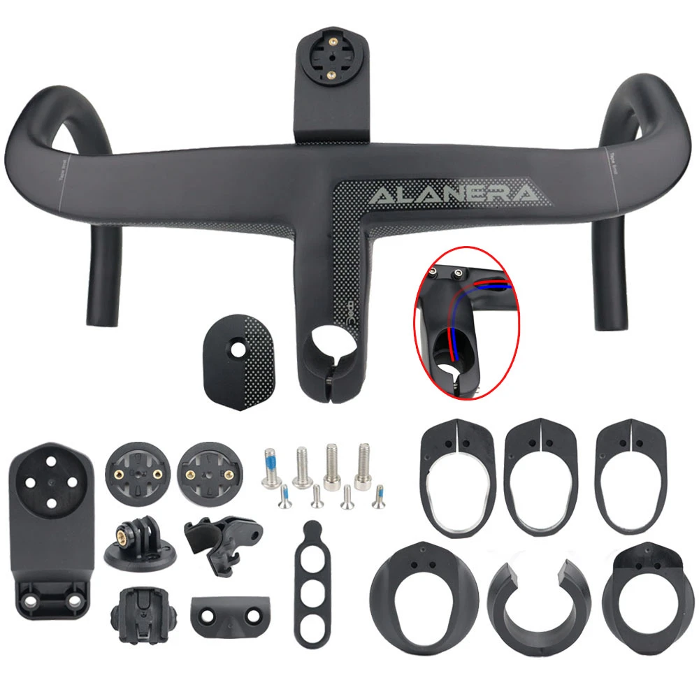 2021 New Alanera Inner Wire Dcr System Carbon Road Handlebar Integrated ...