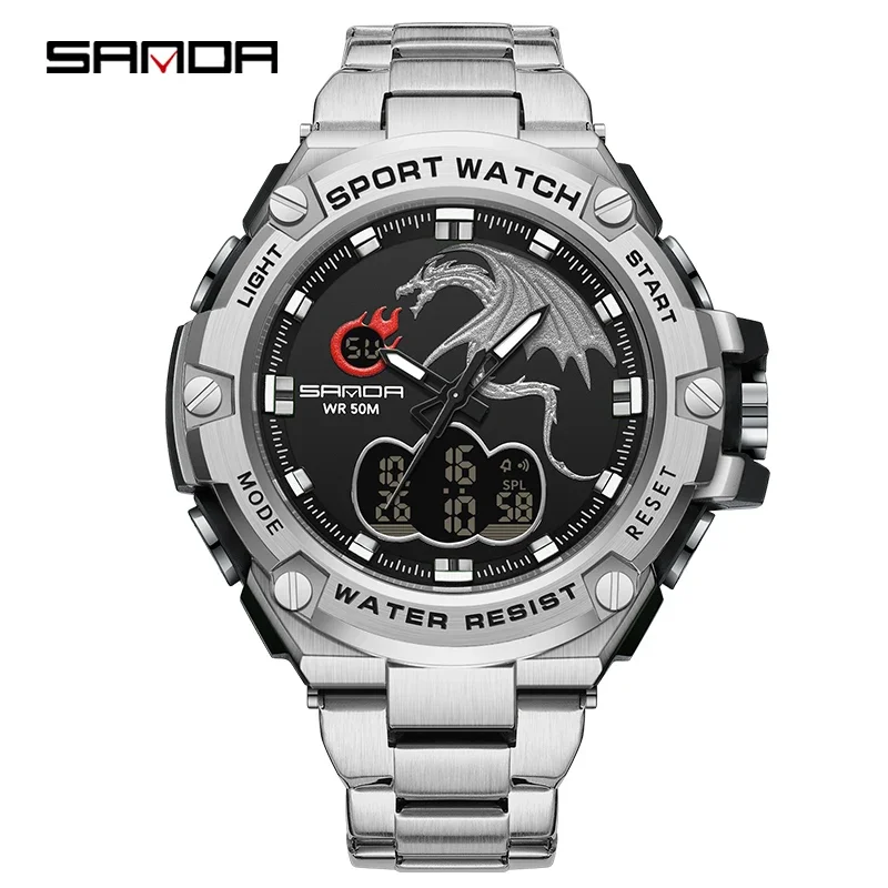SANDA-3185-Shock-Resistant-Outdoor-Sports-Chronograph-Wristwatch-New ...