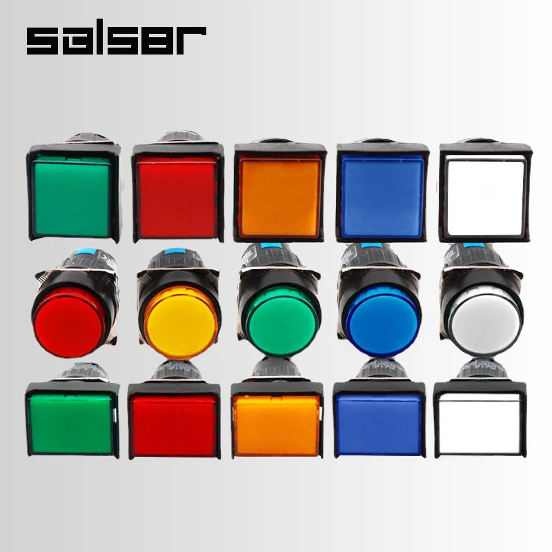 3-6-Pins-Push-Button-Switch-LA16Y-11-Momentary-Resetting-Self-Locking ...