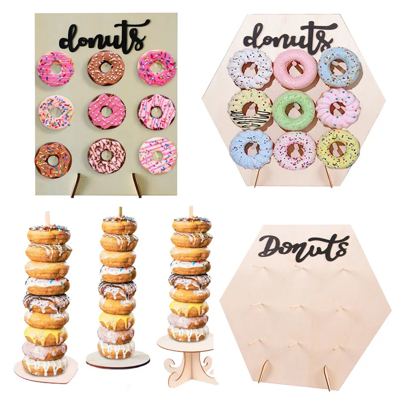 Holz-Donut-stehen-Donuts-Wand-st-nder-Display-Board-Halter-Kinder ...