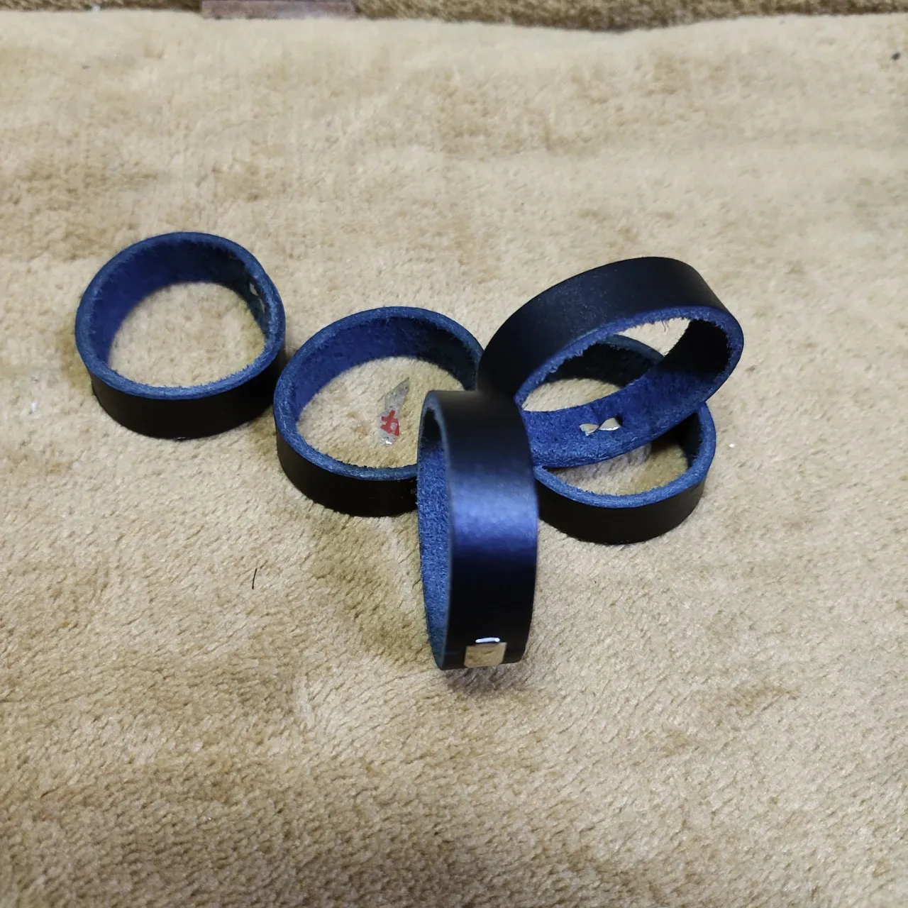 2PCS Leather Belt Ring Leather Meson Tree Paste Leather Fixing Ring The ...