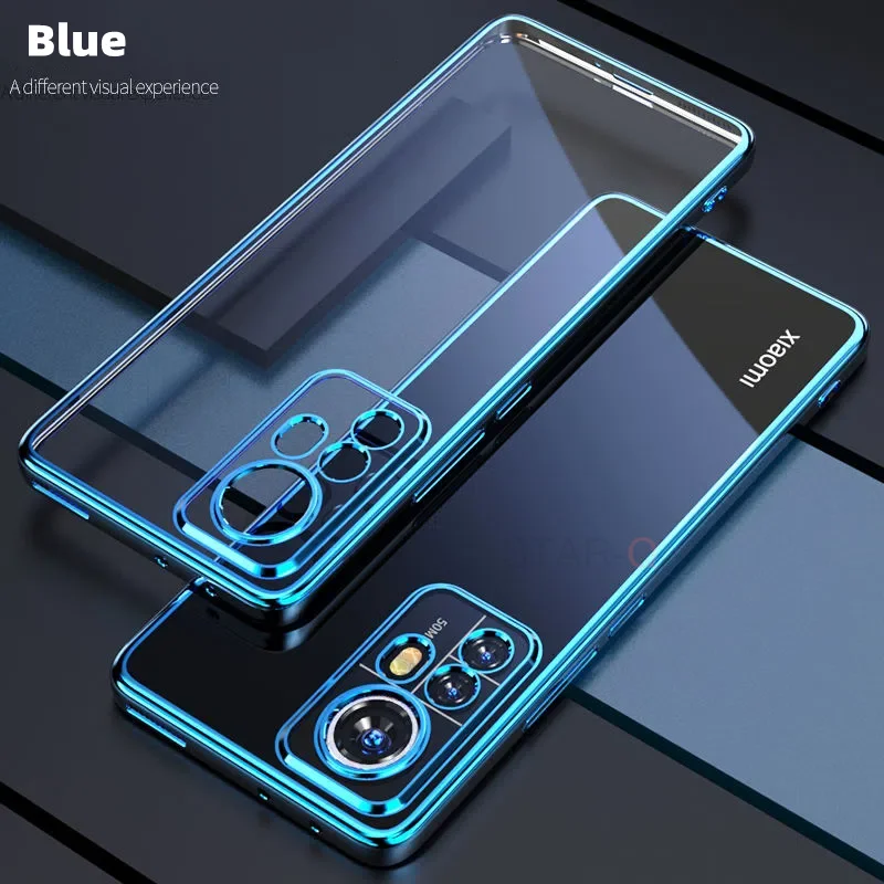 Luxury Transparent Plating Case For Xiaomi Mi 12t Pro 13 Xiaomi12 12 T ...
