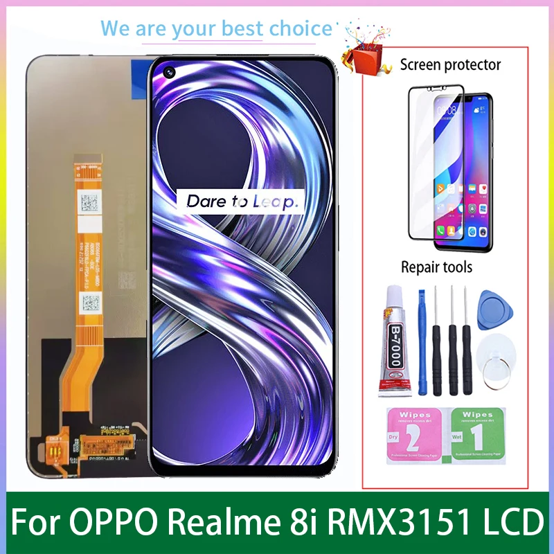 6-6-For-OPPO-Realme-8i-LCD-Display-Original-With-Frame-Touch-Screen ...