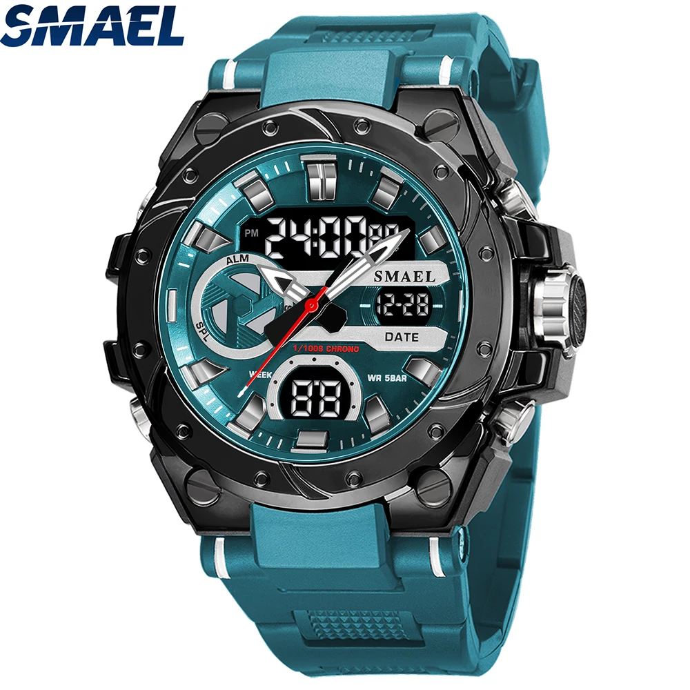 SMAEL-Brand-Sport-Watches-50M-Wateproof-Dual-Time-Display-Watches-LED ...