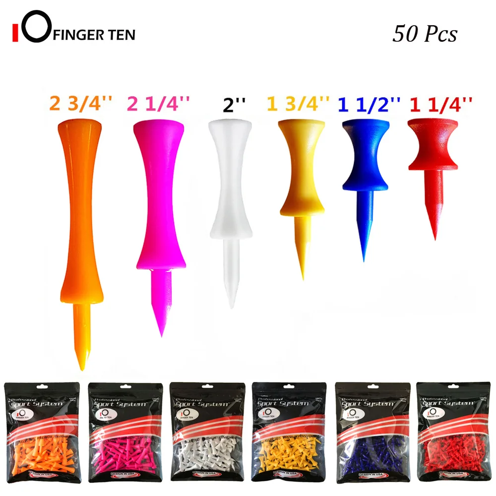 Unbreakable Reusable Plastic Golf Tees Castle Tee Bulk 50 Pcs Colored Step Down Golf Tee Holder ...