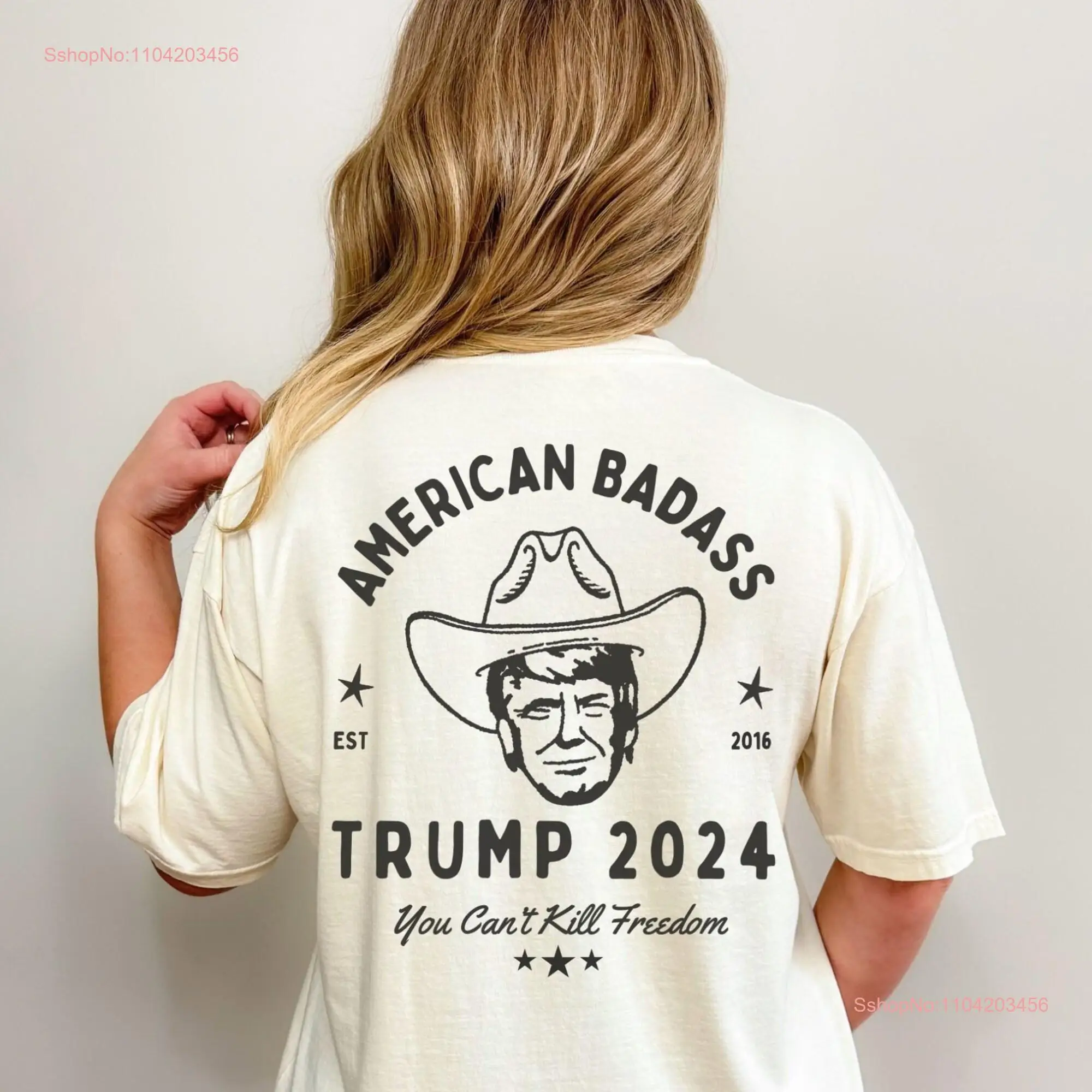 TRUMP-American-Badass-Cowboy-2024-ComfortColors-MAGA-Apparel-Ultra-Vote ...