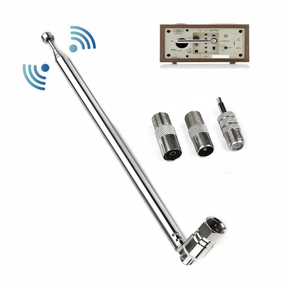 1set/10sets Telescopic Dab Fm Radio Aerial Adapter Hifi Av Receiver ...