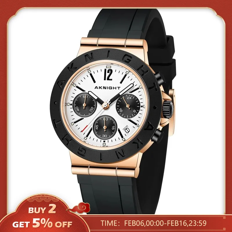 AKNIGHT-Mens-Wrist-Watches-Chronograph-Mens-Watch-Waterproof-Quartz ...