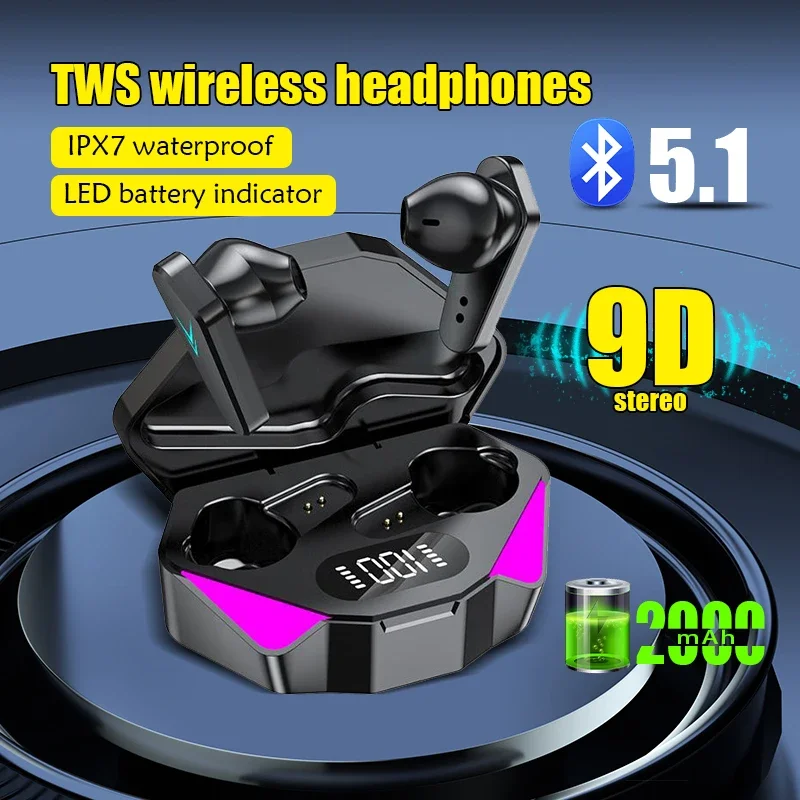 X15-TWS-Gaming-Earbuds-Wireless-Bluetooth-Earphones-With-Mic-Bass-Audio ...