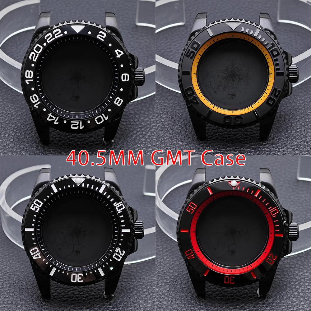 40-5mm-High-quality-silver-black-GMT-case-with-chapter-ring-stainless ...
