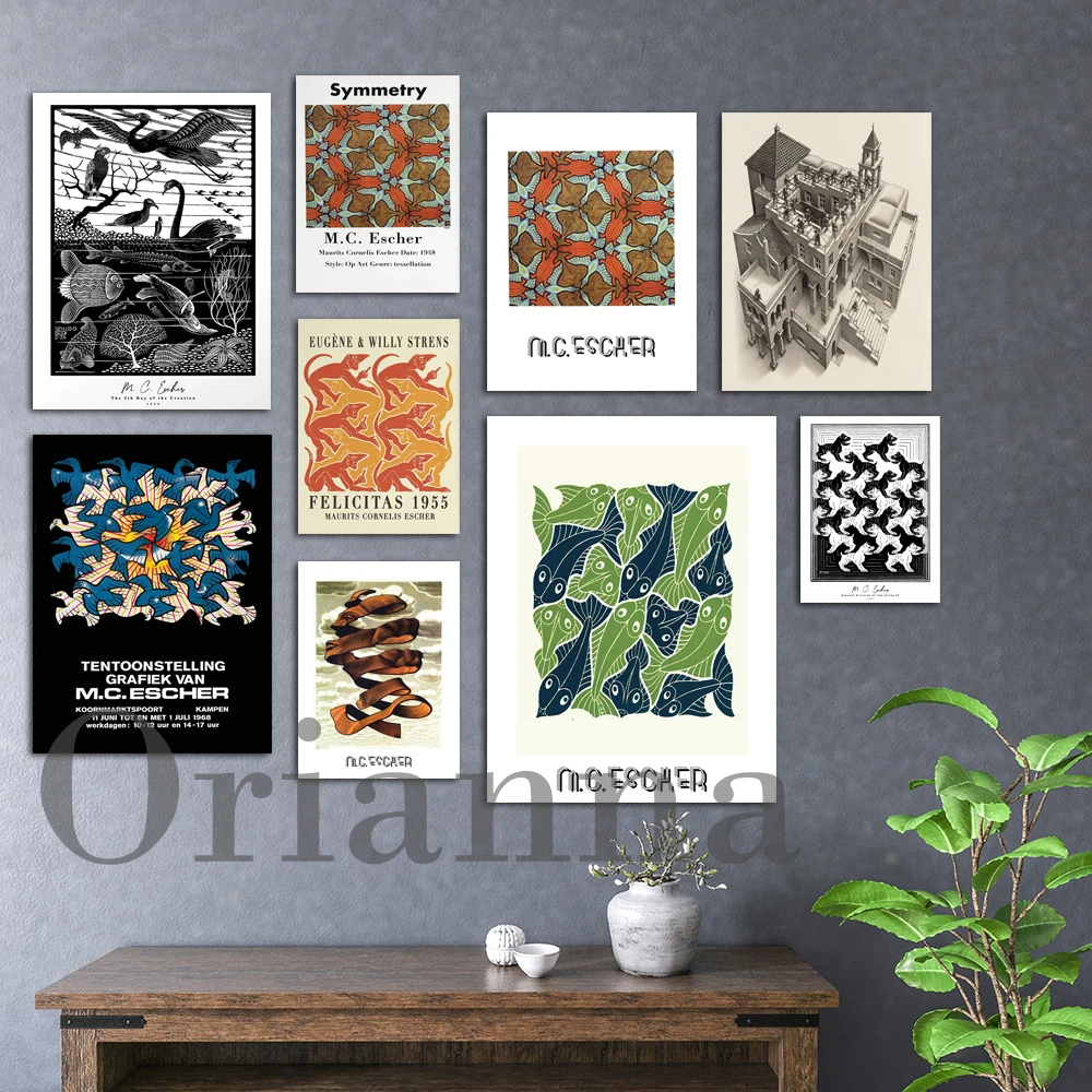 M-C-Escher-Poster-Printable-Wall-Art-1968-Vintage-Dutch-Escher ...