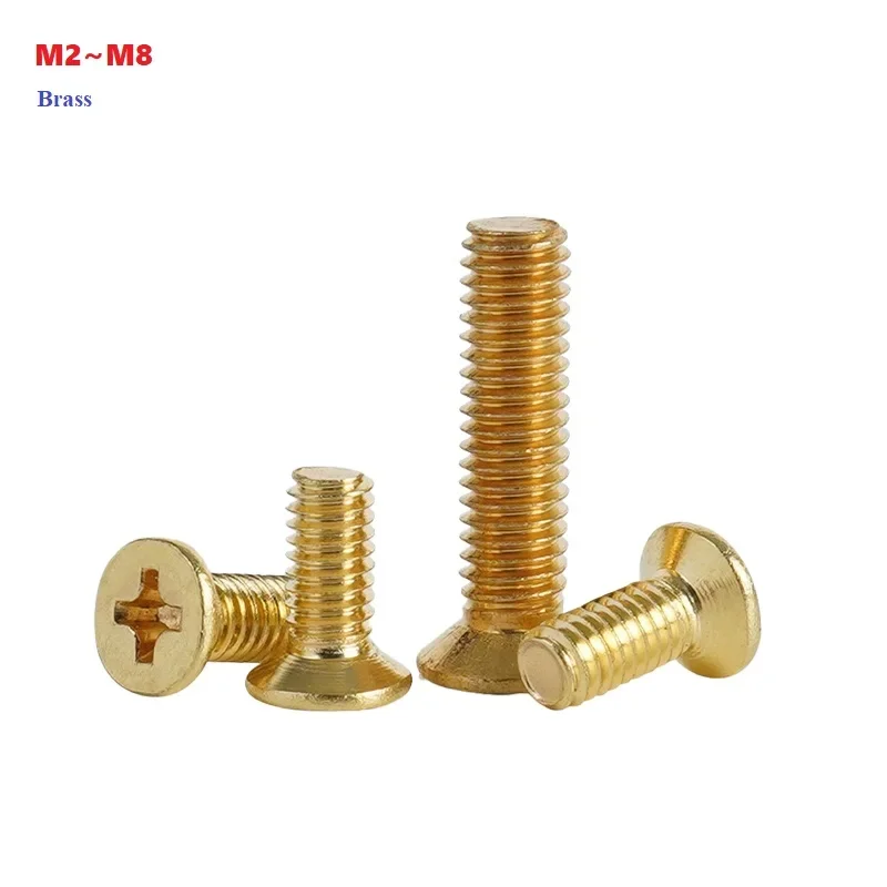 Copper Phillips Countersunk Screw Metric Threaded Bolts Cross Brass ...