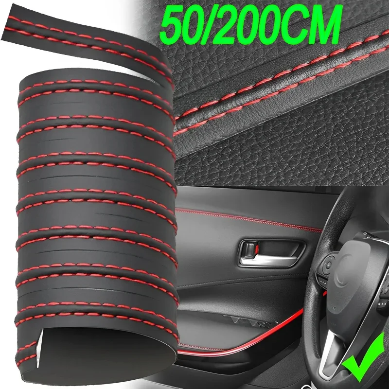 DIY-Car-Universal-Decorative-Strip-PU-Leather-Cars-Dashboard-Protection ...