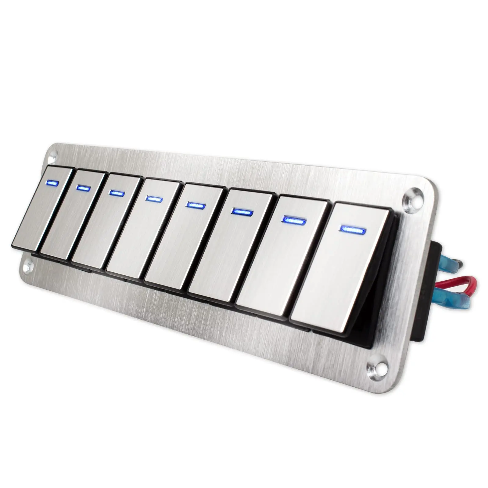 Metal-Rocker-Switch-Panel-para-Marine-Boat-2-8-LED-tomada-de-carro ...