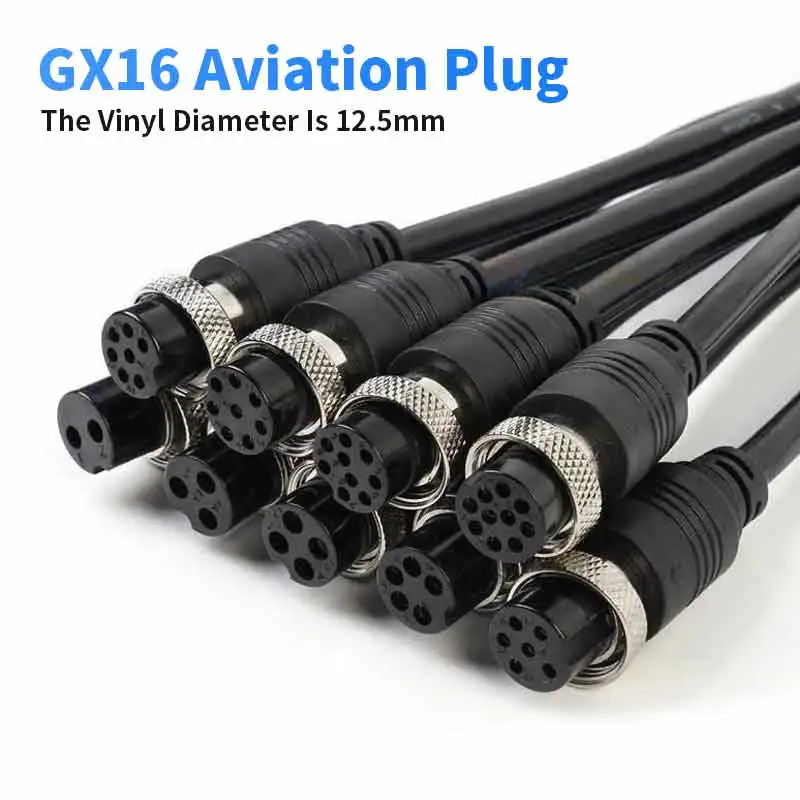GX16 Aviation Plug Connection Cable 2 3 4 5 6 7 8 9 10 Pin Connector ...