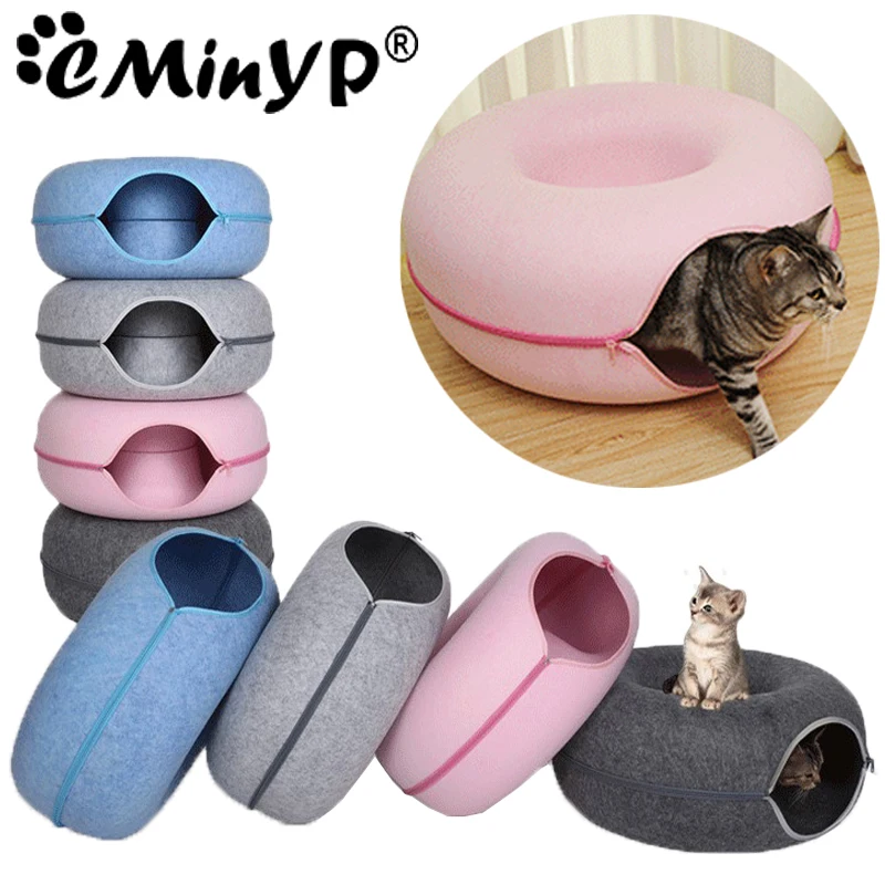 4color Cats Tunnel Play Toy Bed Indoor Toys Kitten Products Small Pets ...