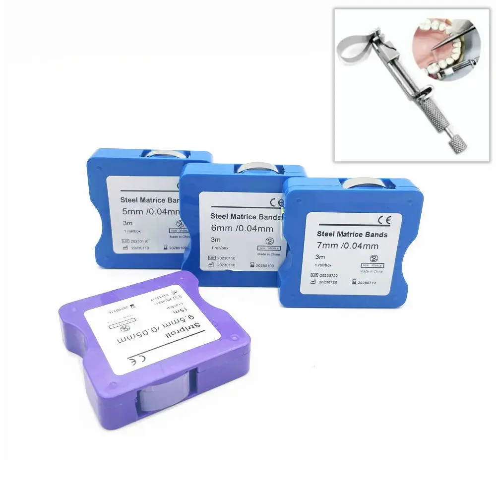 Dental-Matrix-Strip-Dental-Stainless-Steel-Resin-Film-Restoration-Light ...